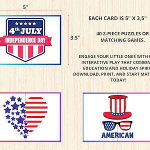 4th of July Matching Game,4th of July Puzzle Symmetry,matching Activity ...
