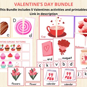 Montessori 3 Part Valentine's Day Cards, Flashcards, Montessori ...