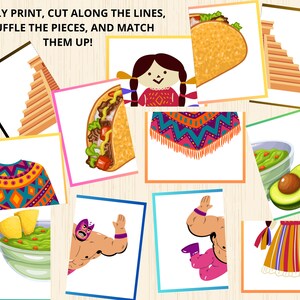 Cinco De Mayo Matching Game,preschool Activity,montessori,matching ...