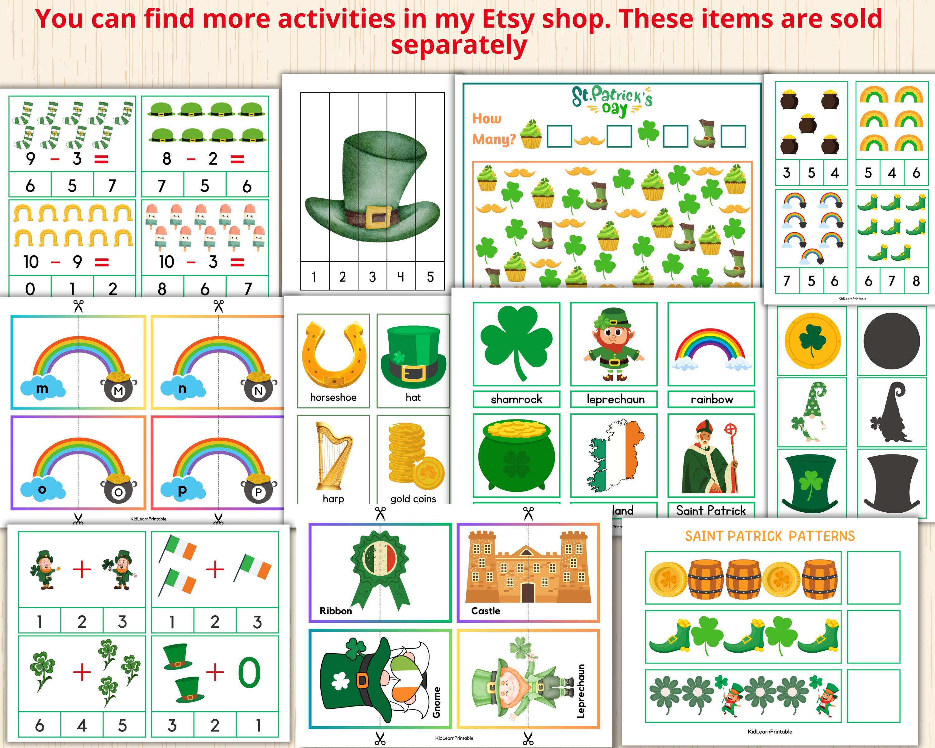 St. Patrick's Number Tracing,st Patricks Tracing Whorksheets,spring ...