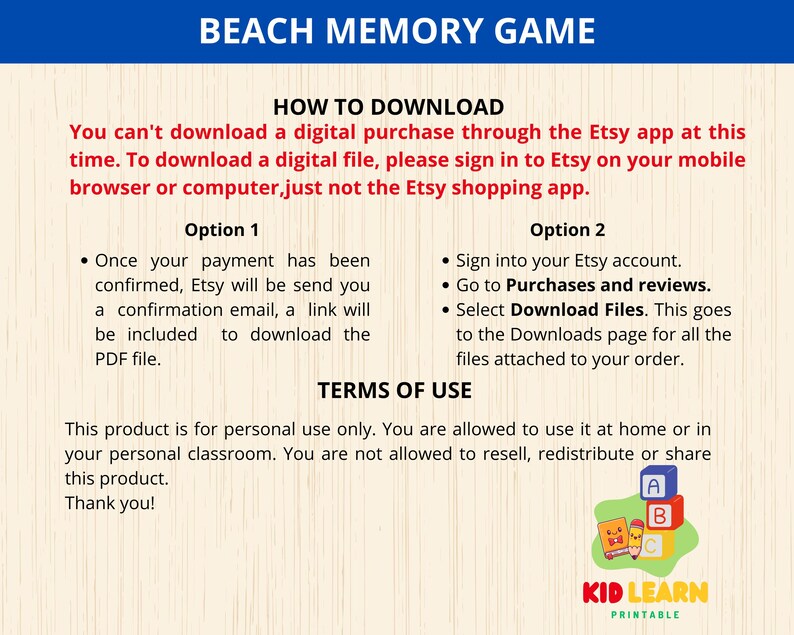 Beach Memory Game,summer Memory Card,beach Memory Match,beach Party ...