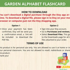 Garden Alphabet Cards,nature Flashcard,abc Flashcard,alphabet Cards for ...