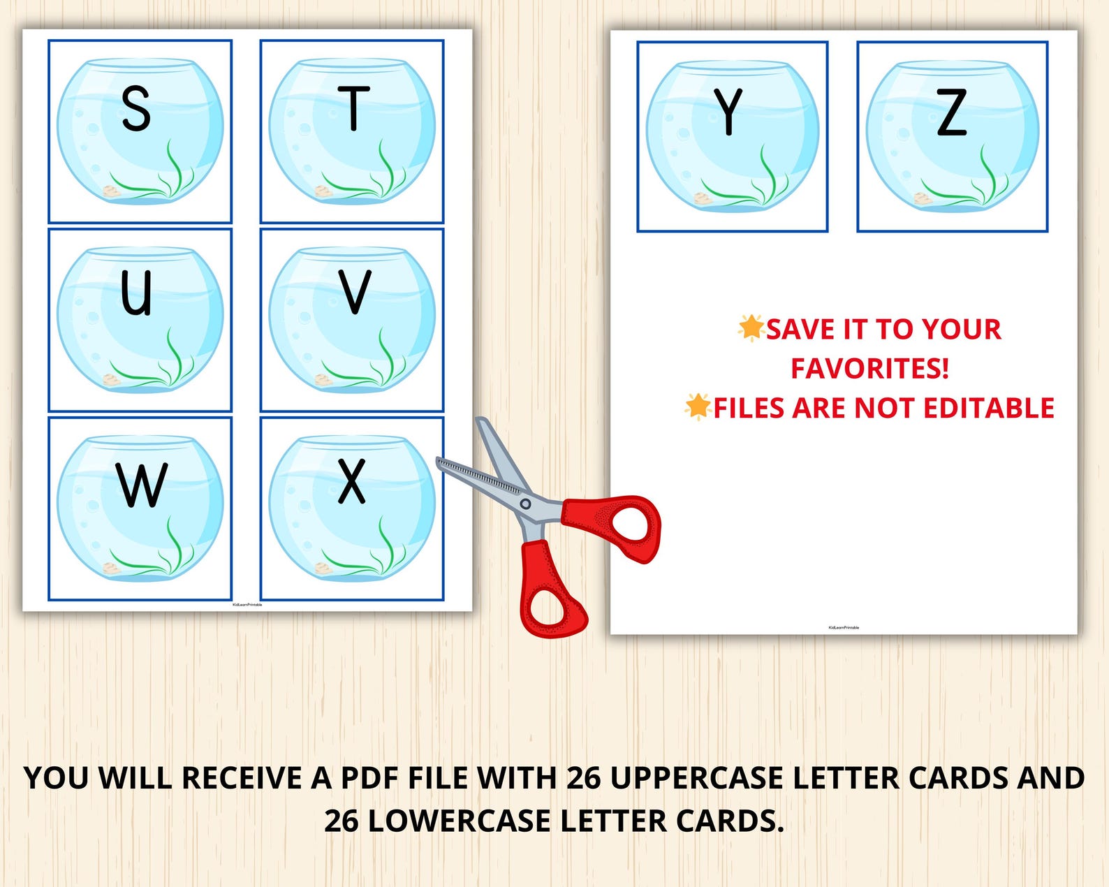 Fish Alphabet Match,ocean Animal Alphabet Matching,fish ABC Matching ...