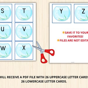 Fish Alphabet Match,ocean Animal Alphabet Matching,fish ABC Matching ...