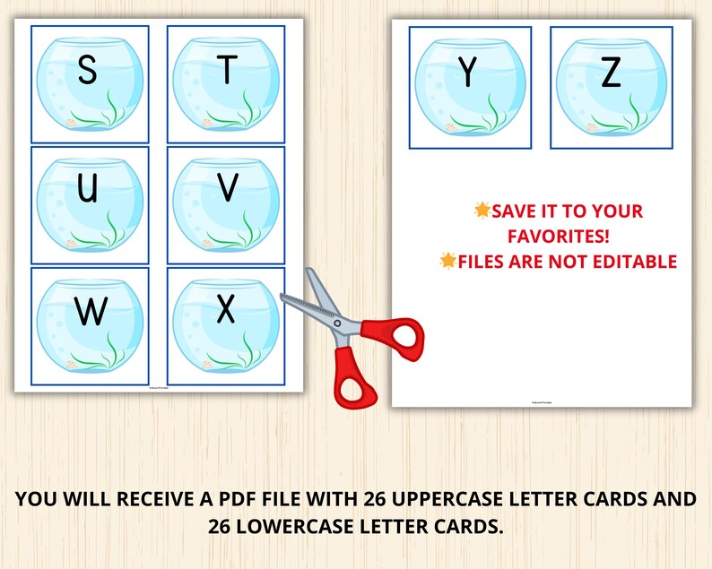 Fish Alphabet Match,ocean Animal Alphabet Matching,fish ABC Matching ...