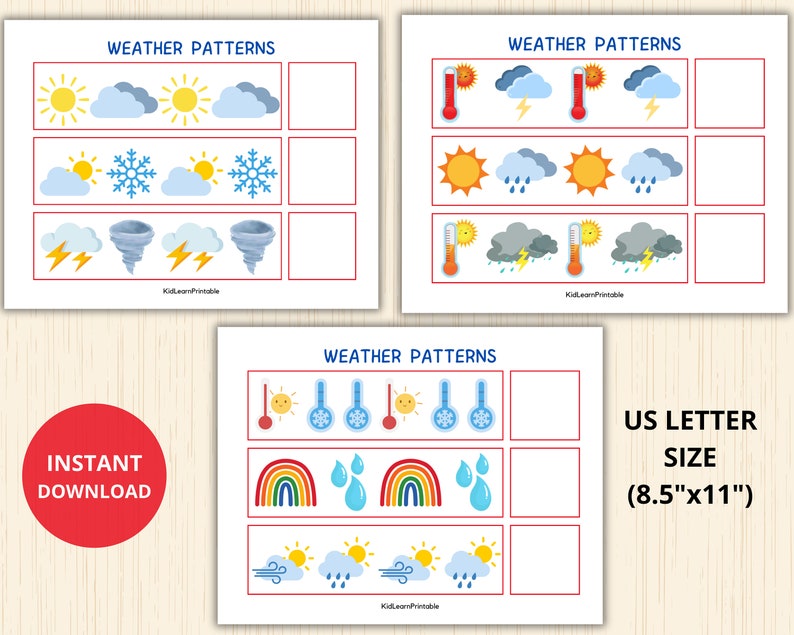 Weather Patterns,weather Montessori,weather Activity,cut and Paste ...