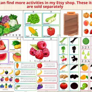 Fruits and Vegetables Sorting Activity,color Matching Game,fruits and ...