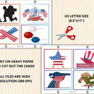 Memorial Day Matching Activity,memorial Day Puzzles,symmetry Puzzles ...