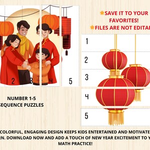 Chinese New Year Game,chinese Matching Activity,lunar New Year Puzzle ...