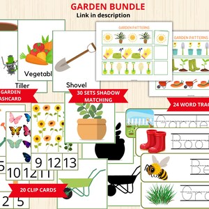 Garden Shadow Matching Cards,garden Flashcards, Spring Activity ...