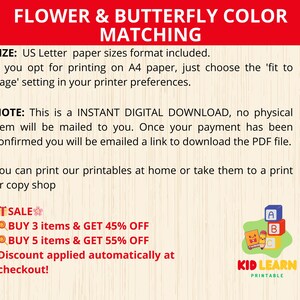Flower Butterfly Color Matching,color Matching Game,spring Activity ...
