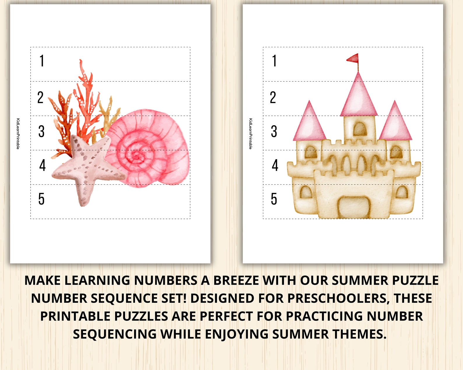 Summer Preschool,summer Puzzle, Activity,number Sequence,sequence ...