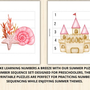 Summer Preschool,summer Puzzle, Activity,number Sequence,sequence ...