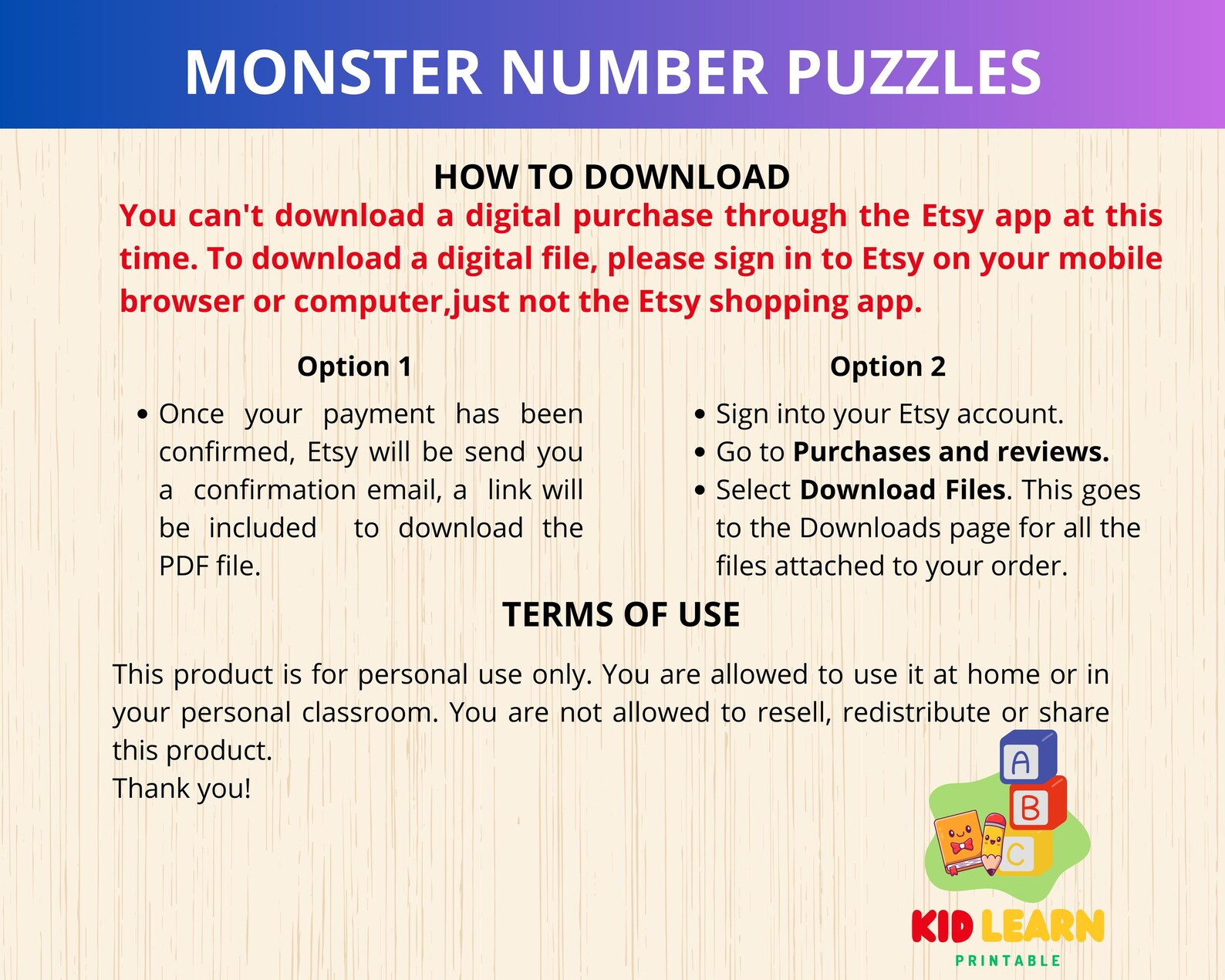 Monster Number Matching Activity,monster Number Match Puzzle,monster ...
