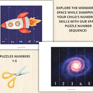 Space Puzzles,space Activities,outer Space Number Sequence,numbers 1-10 ...