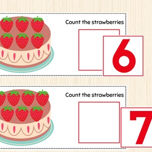 Valentine Count Strawberries Math Printable, Counting Valentines ...