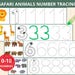 Safari Animal Number Tracing,handwriting Practice,writing Skills ...