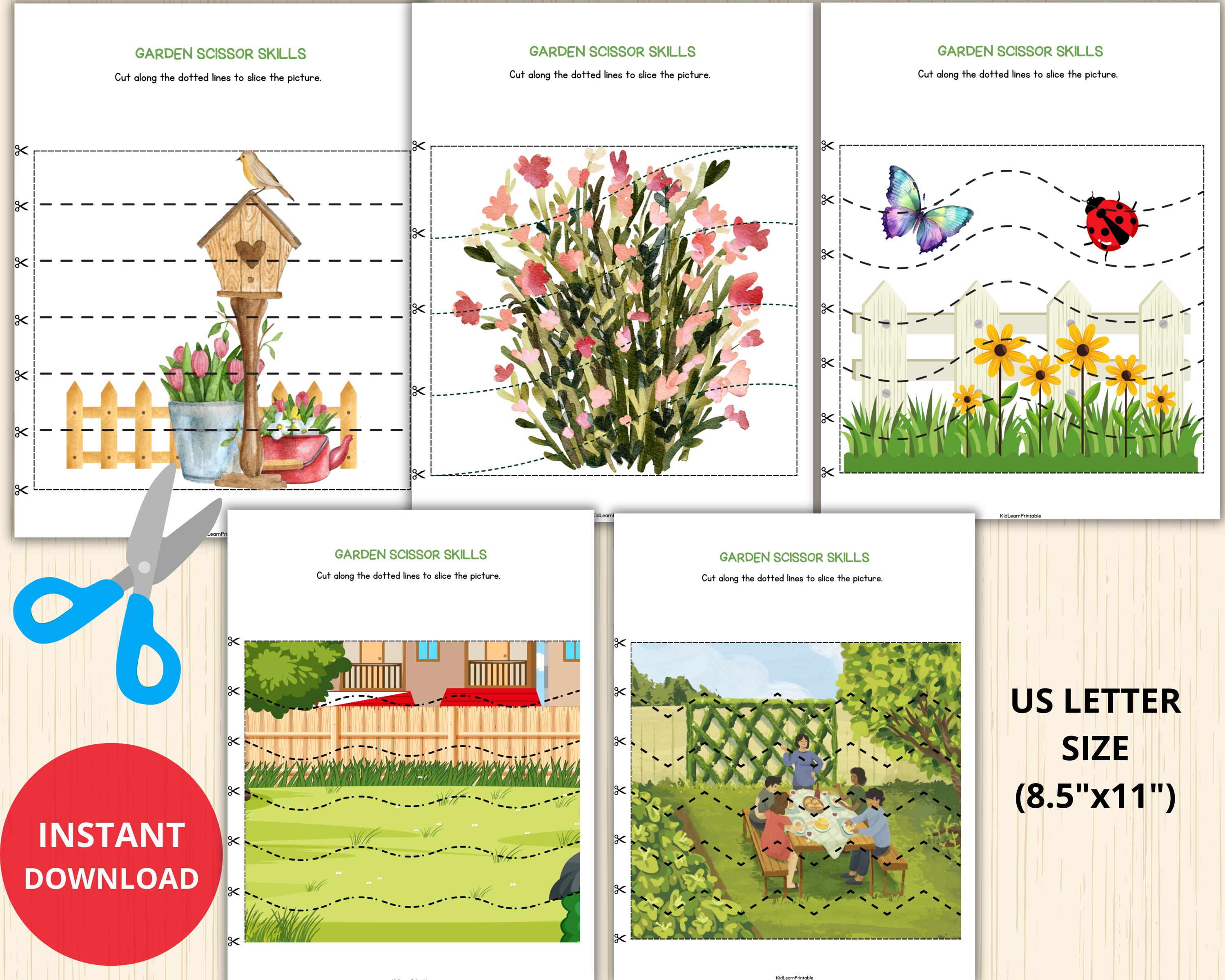 Garden Cutting Practice,spring Scissor Strips,garden Cutting Strips ...