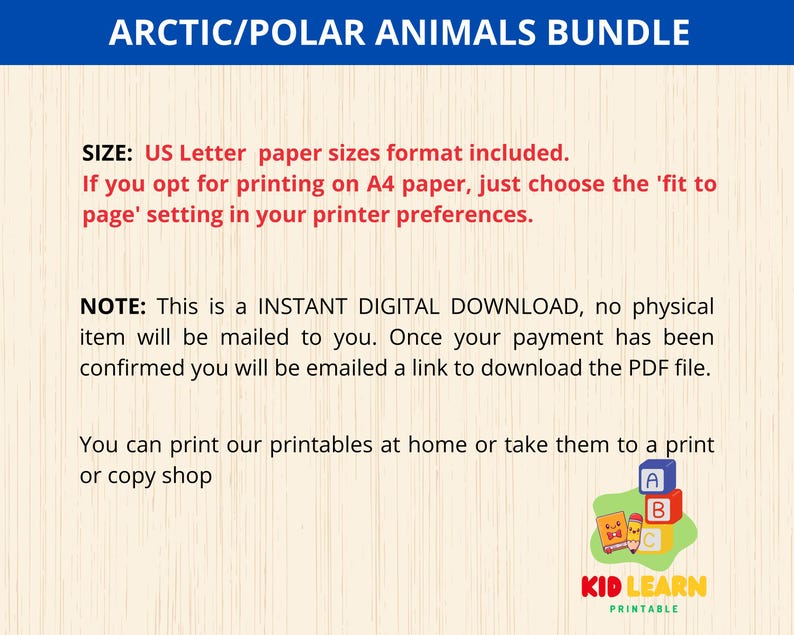 Arctic Animals Bundle,polar Animals Preschool Activity,arctic Animal ...