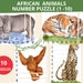 African Animal Number Puzzle, Numbers 1-10,african Animals Montessori ...