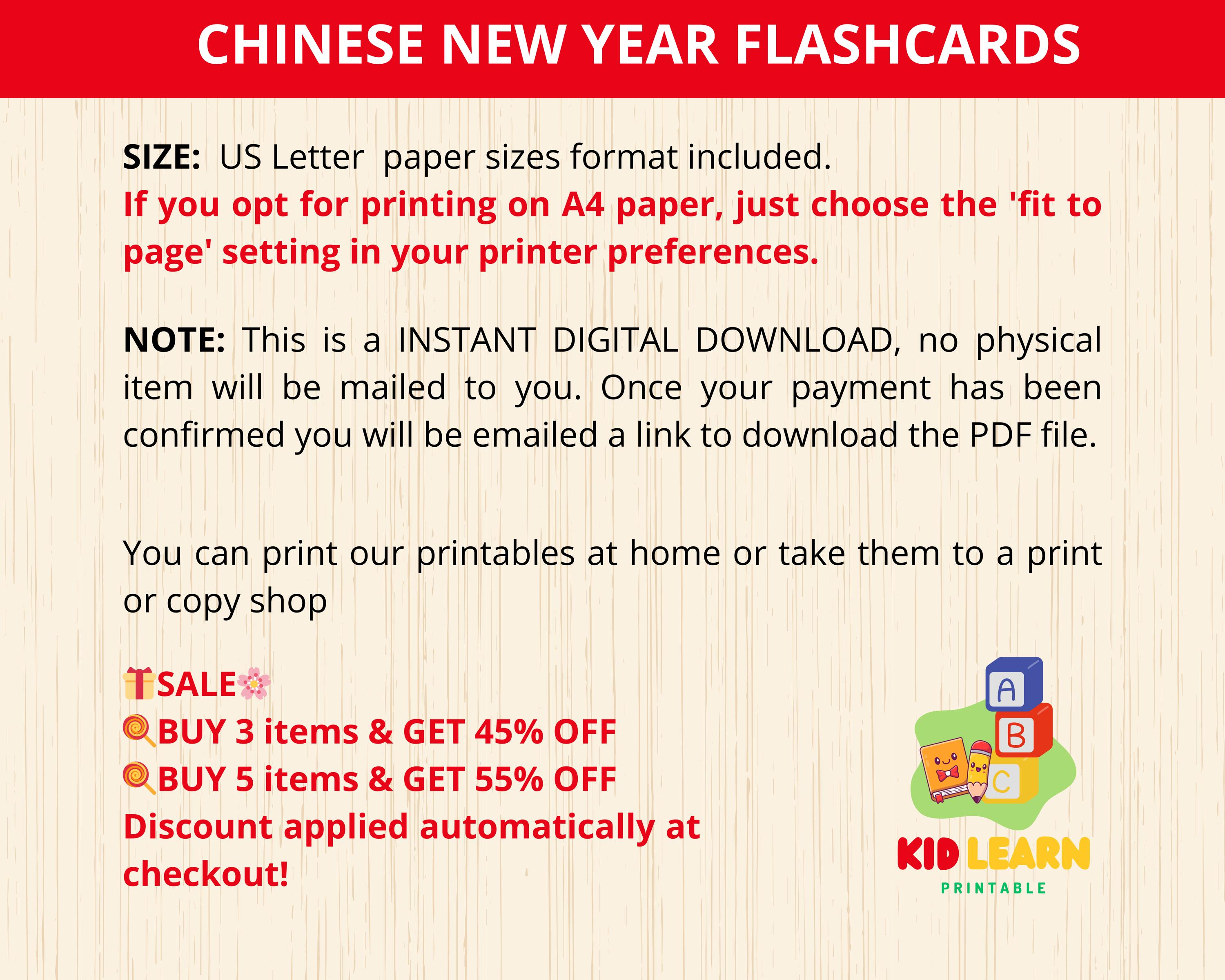 Chinese New Year Flashcards,lunar New Year Vocabulary Cards,montessori ...