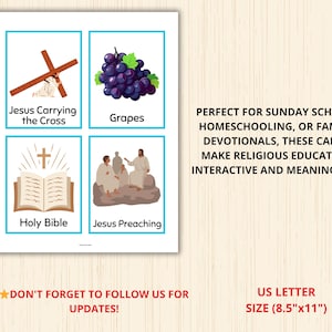 Easter Story Flashcards,religeous Easter Flash Cards,christian Easter ...