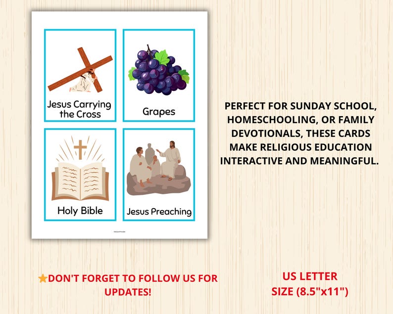 Easter Story Flashcards,religeous Easter Flash Cards,christian Easter ...