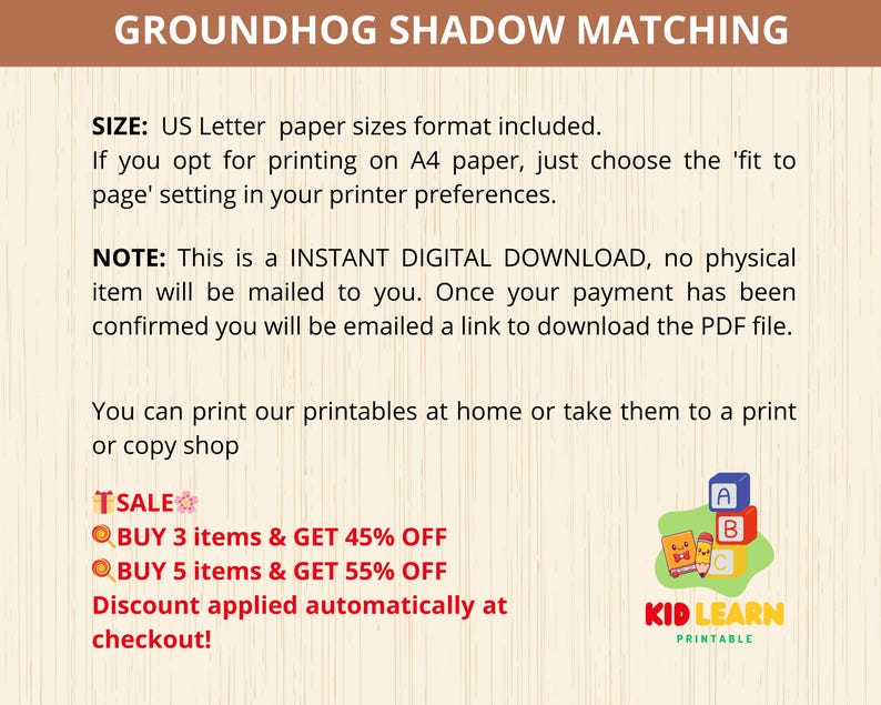 Groundhog Shadow Matching Activity,groundhog's Day Shadow Game,spring ...