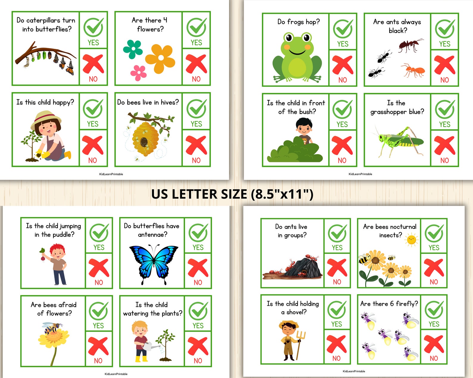 Spring Question Card,yes or No Question,spring Activities,spring Task ...