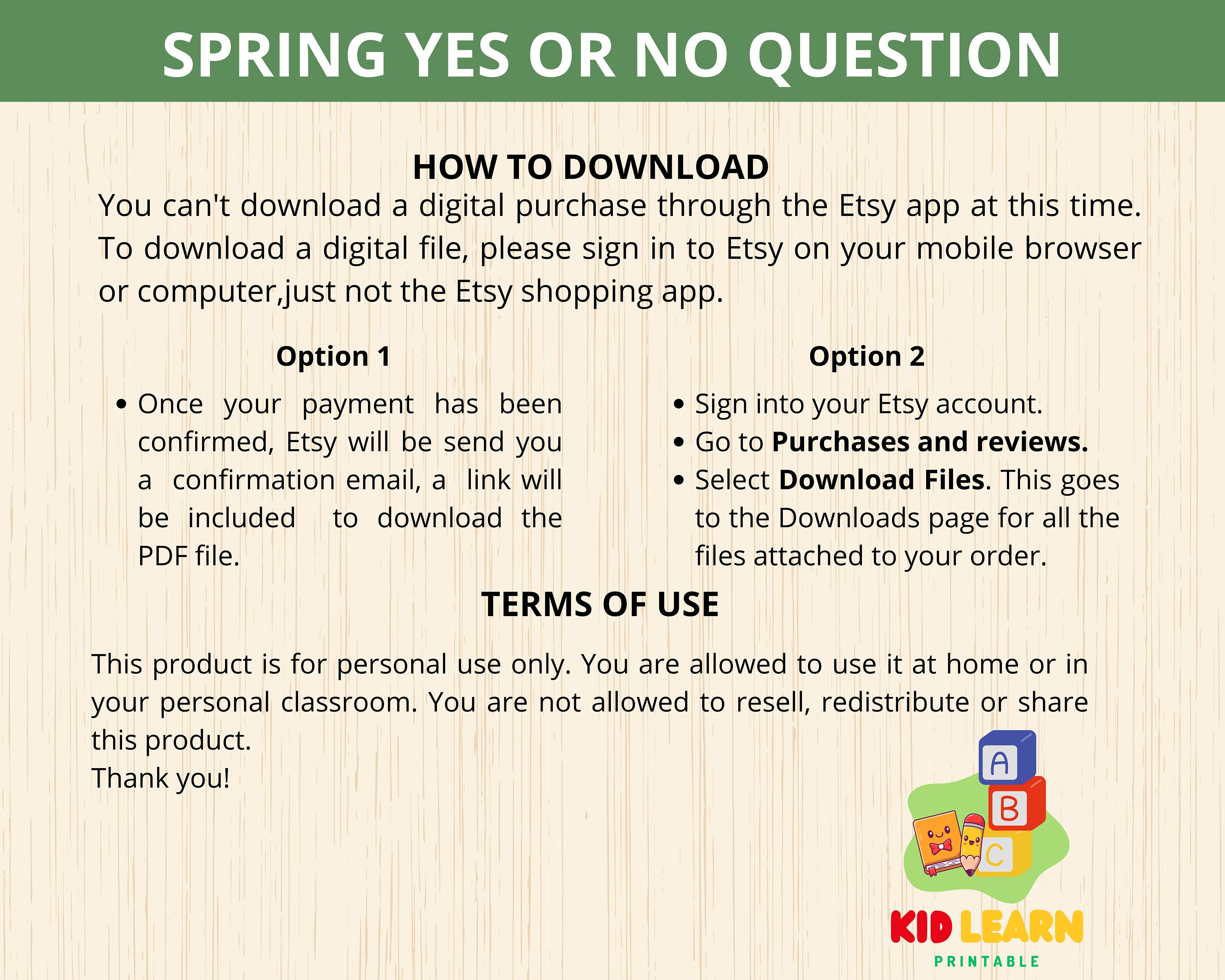 Spring Question Card,yes or No Question,spring Activities,spring Task ...