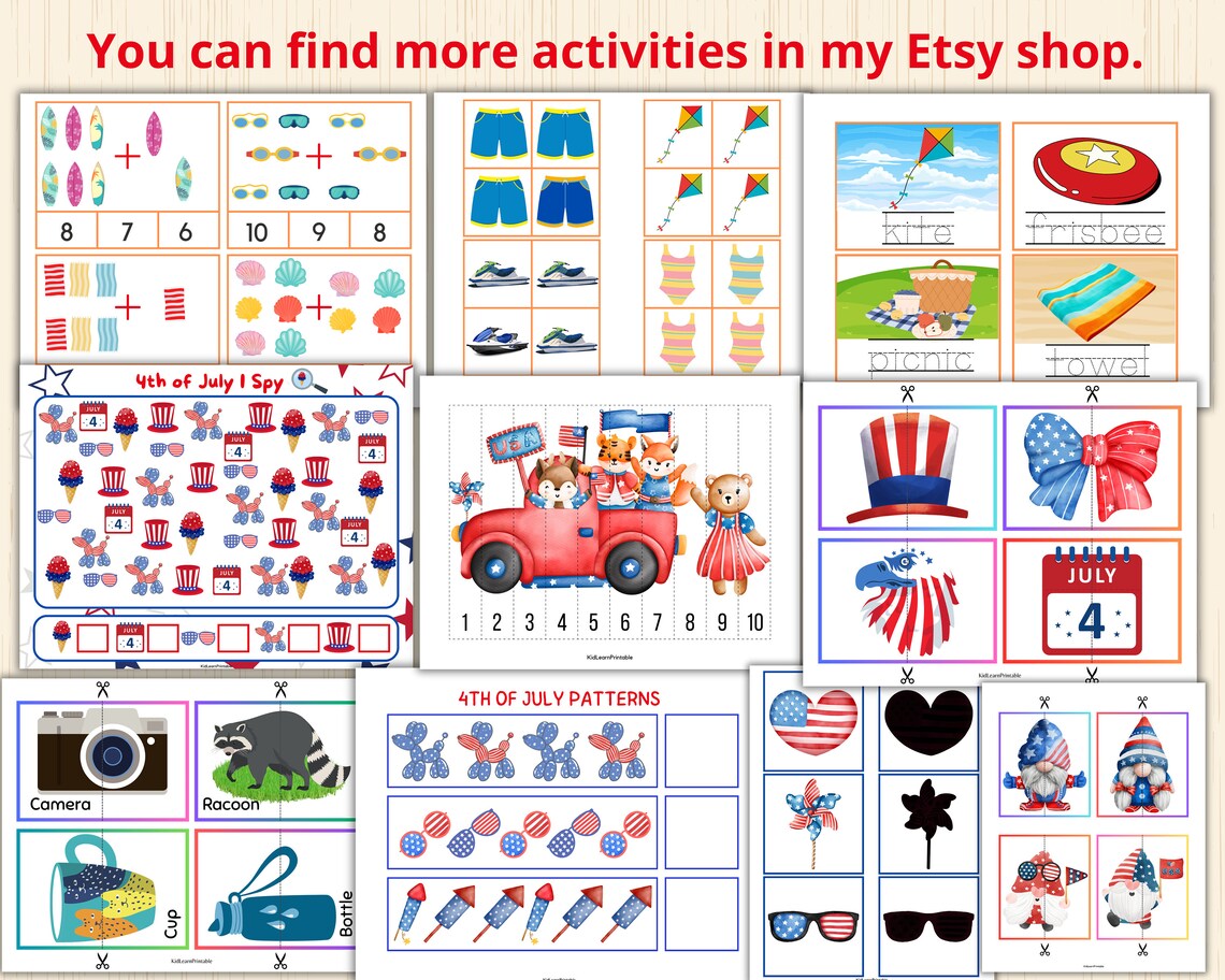 4th of July Count and Clip Cards,numbers 1-20,4th of July Cards ...