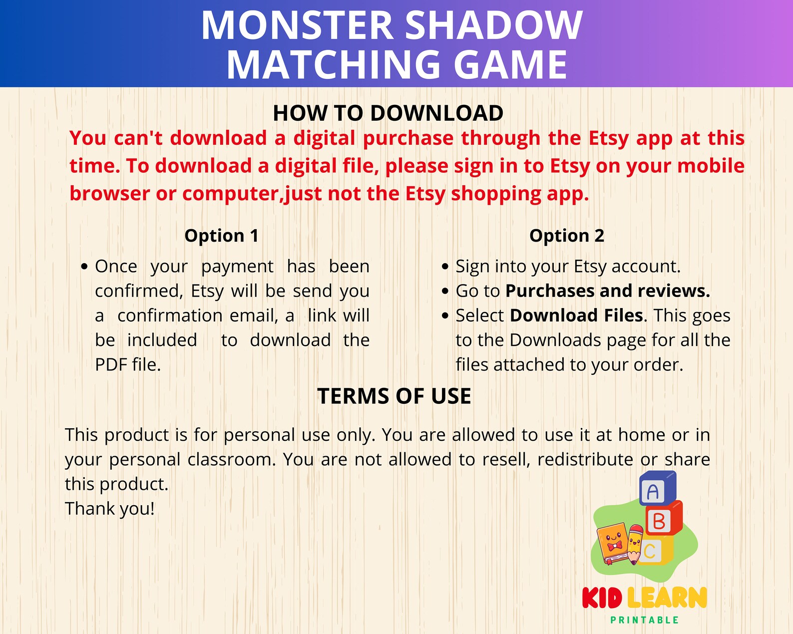 Monster Shadow Matching Games,monster Matching Activity,monster Puzzles ...