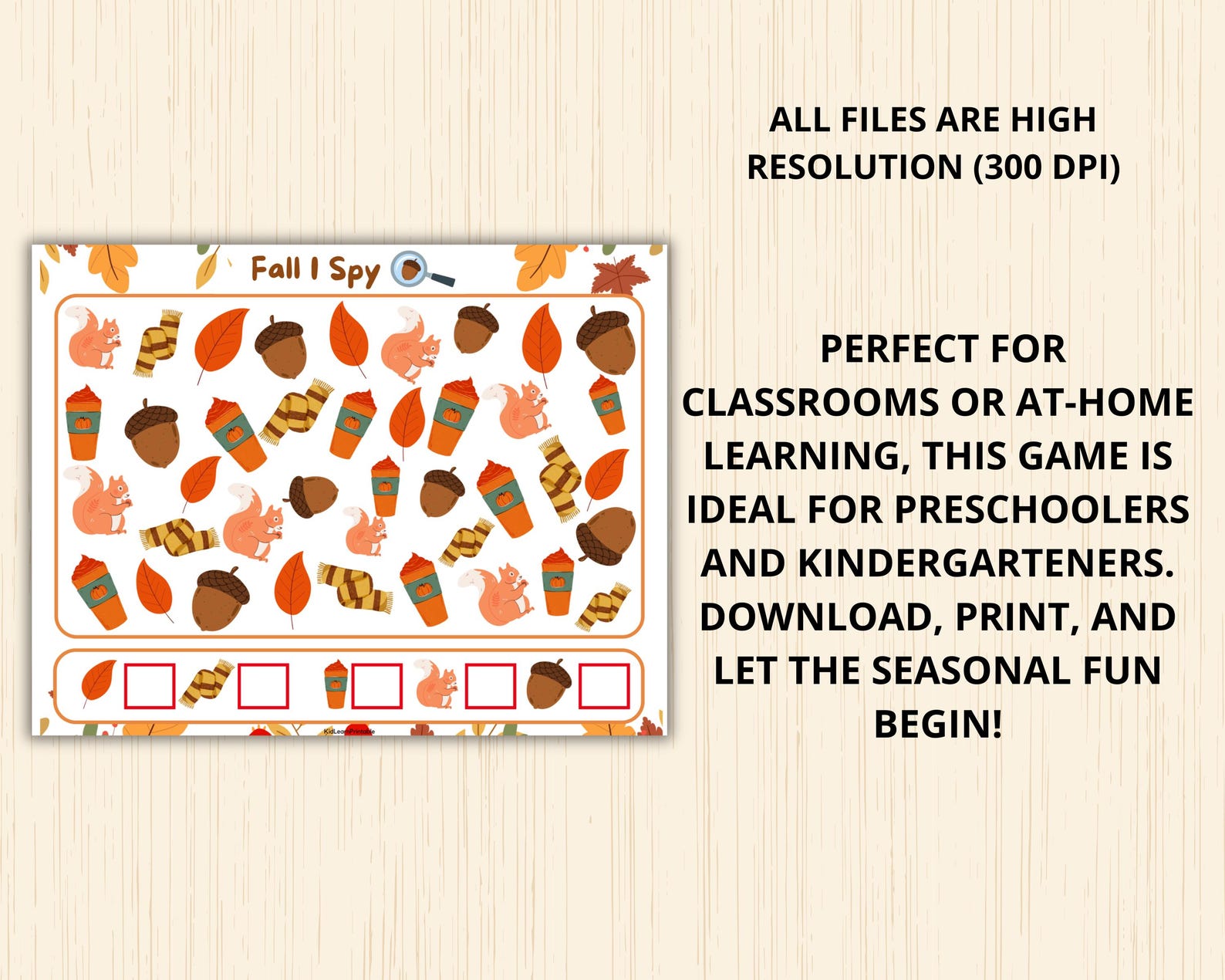I Spy Fall,fall I Spy Game,autumn I Spy,autumn Activity,count 10 ...