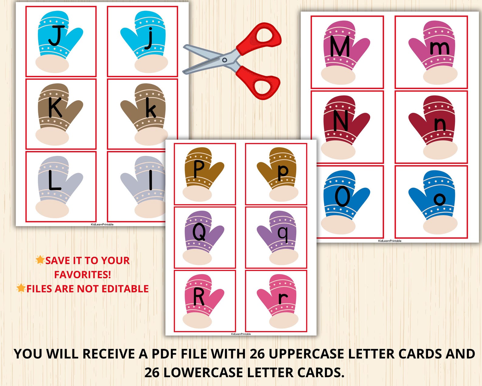 Mitten Letter Match,uppercase Lowercase Match,winter Preschool,winter ...