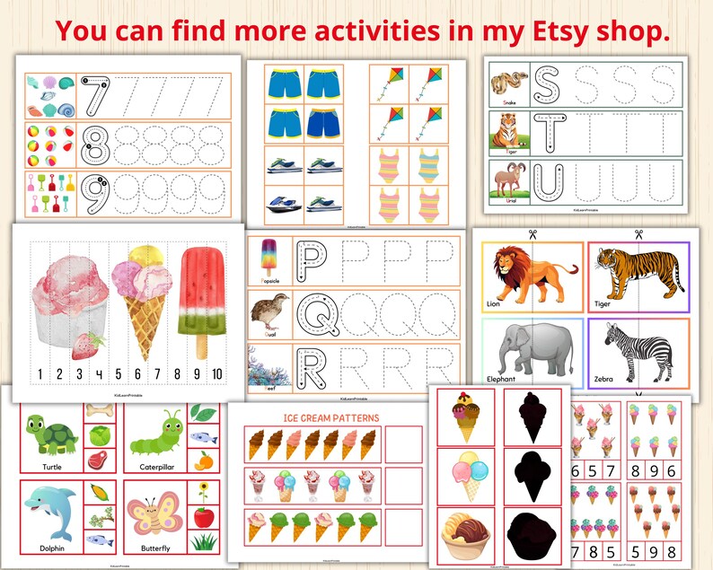 Ice Cream I Spy,ice Cream Activity,summer I Spy,summer Preschool ...