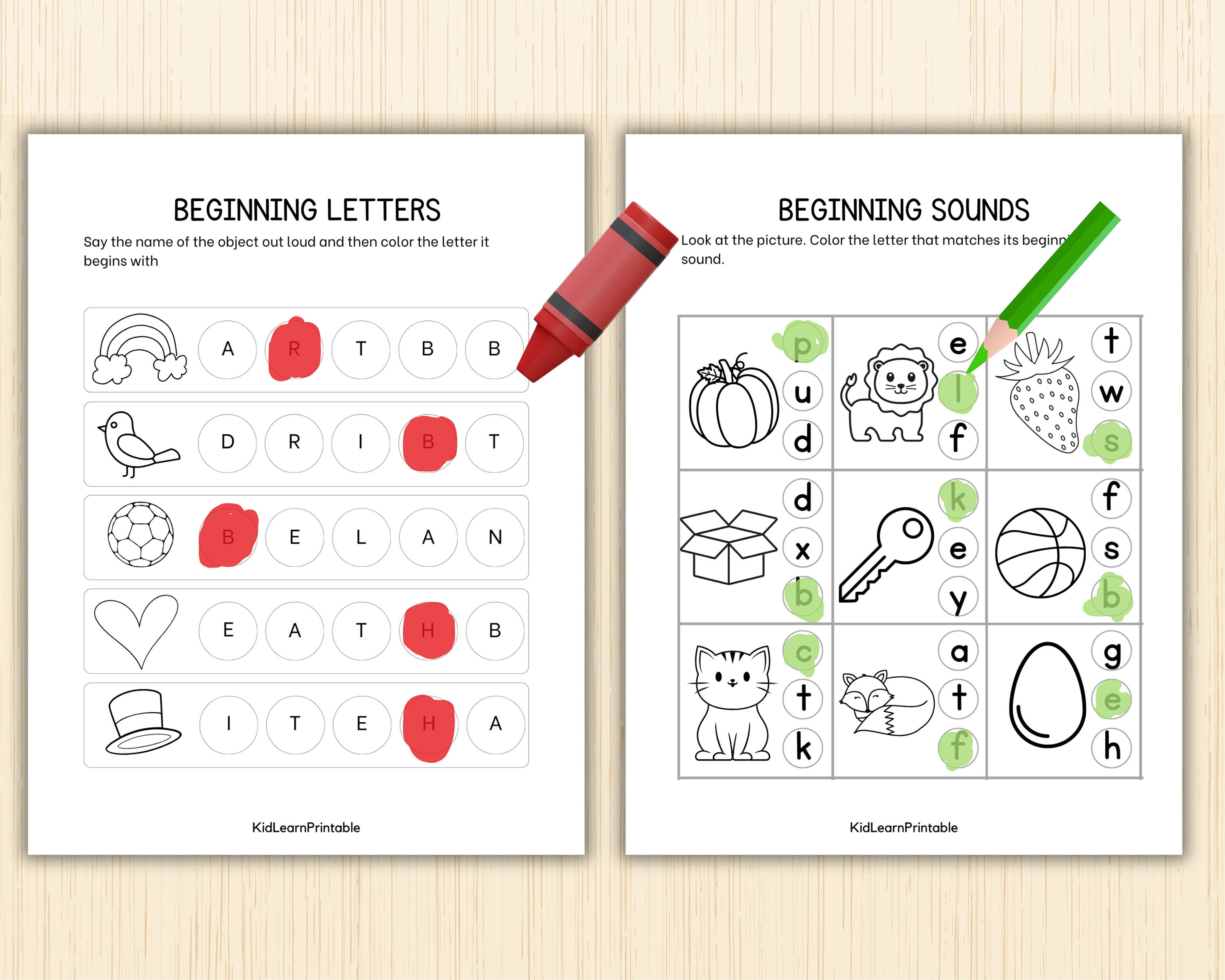 Beginning Sound Worksheet, Initial Sound, Phonics Printable ...