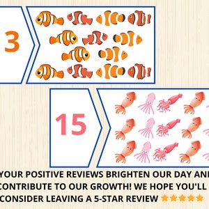 Ocean Animals Number Matching Puzzles,sea Animals Puzzle,counting ...