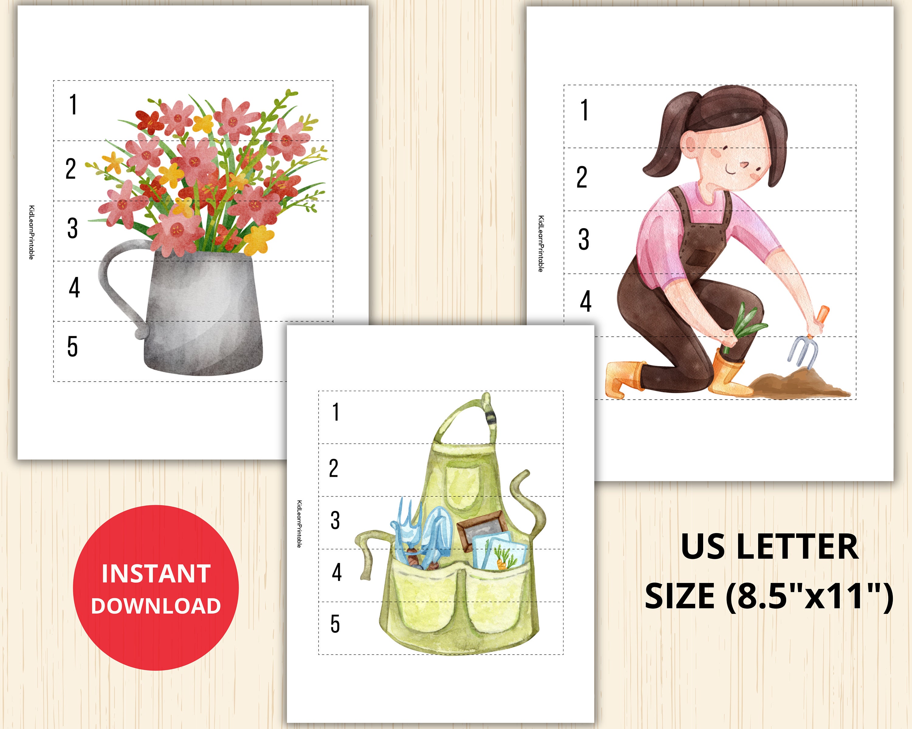 Garden Preschool,garden Puzzles,number Sequence Puzzle,numbers 1-10 ...