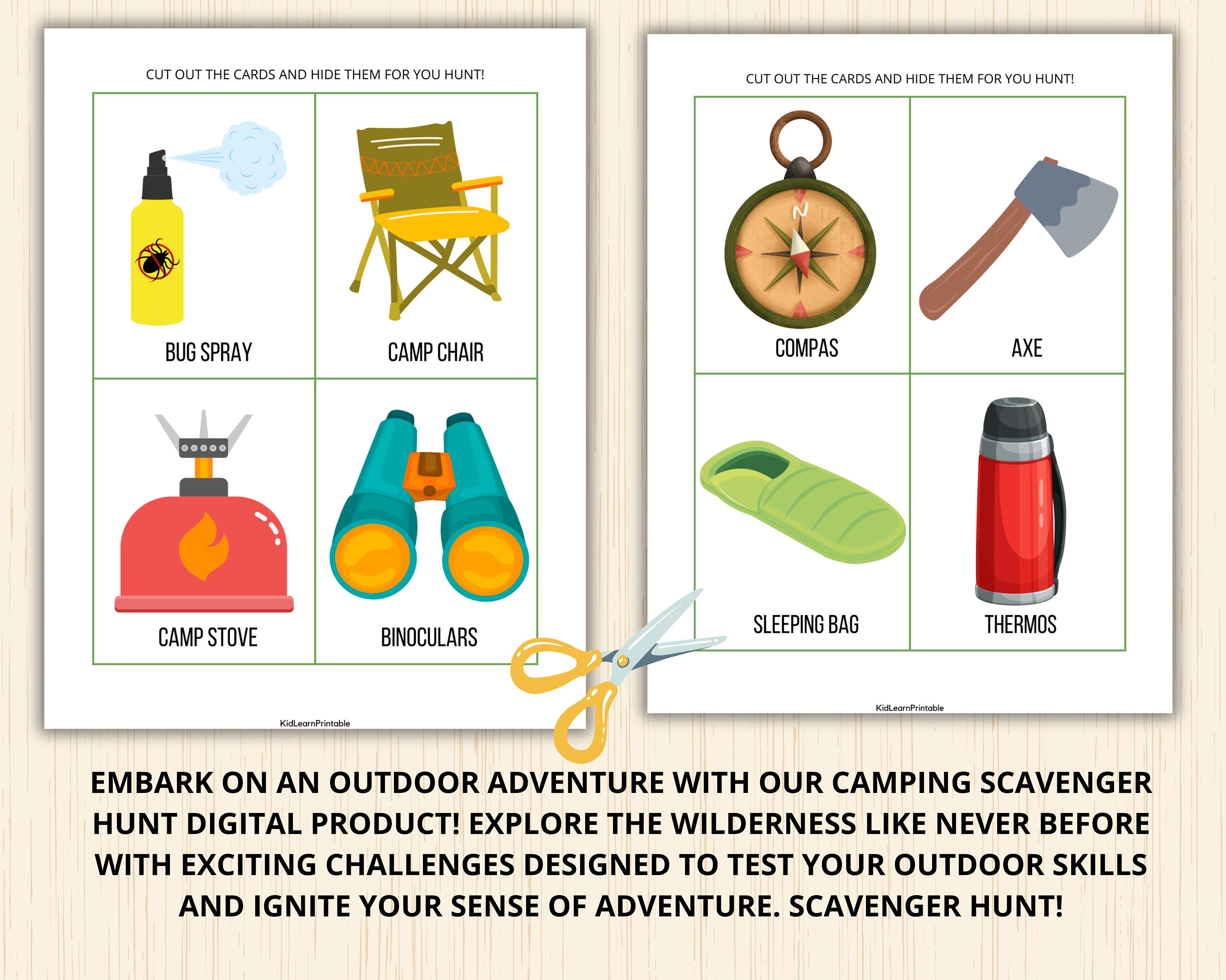 Camping Scavenger Hunt,camping Treasure Hunt,indoor Outdoor Scavenger ...