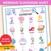 Mermaid Birthday Scavenger Hunt for Kids, Indoor Treasure Hunt Clues ...