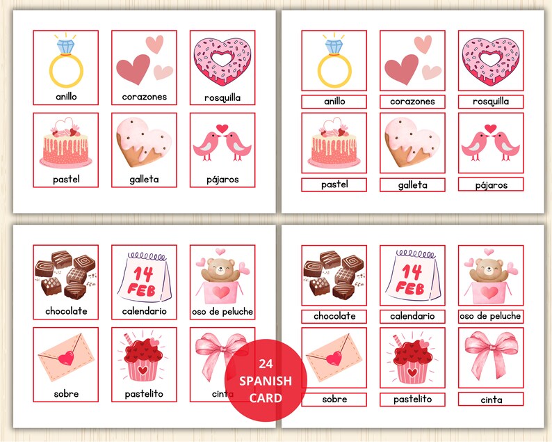 Montessori 3 Part Valentine's Day Cards, Flashcards, Montessori ...