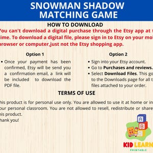 Winter Shadow Matching,christmas Winter Game,snowman Shadow Matching ...