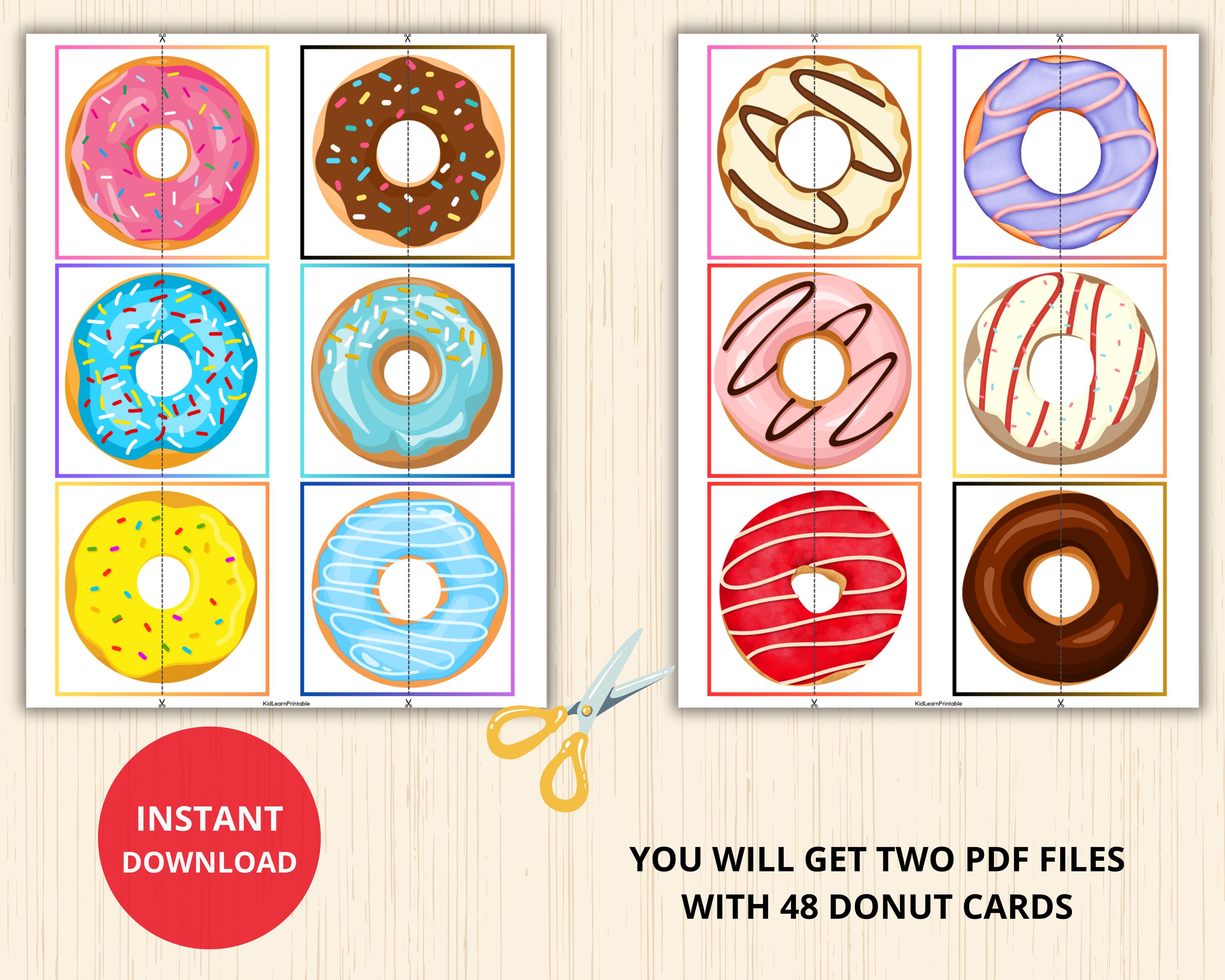 Donut Matching Game,donut Symmetry Puzzles,match the Donut,match Halves ...