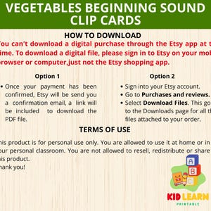 Vegetable Beginning Sound Clip Cards,veggies Montessori Preschool ...