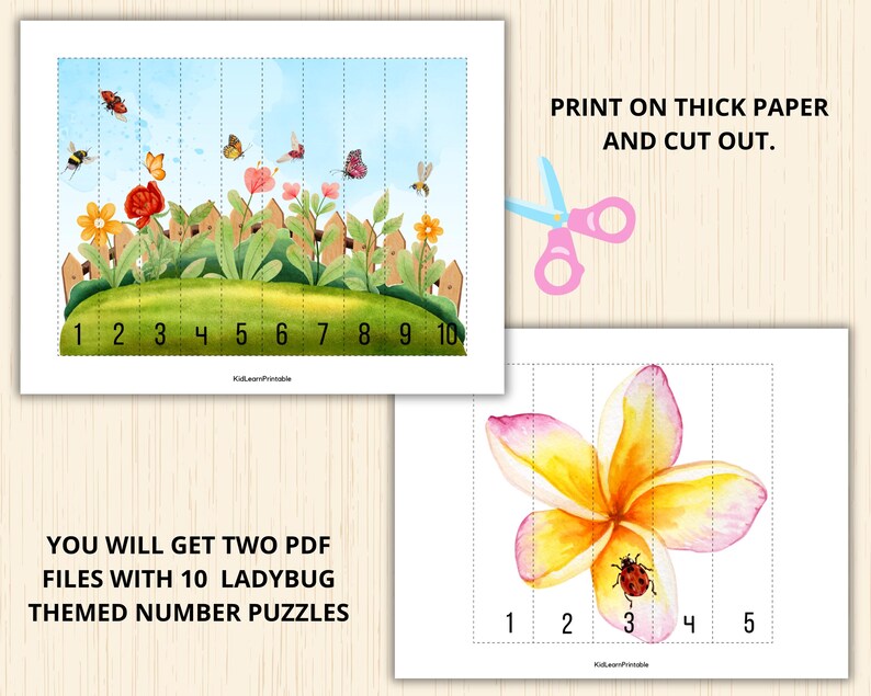Ladybug Number Puzzle,ladybug Numbers Sequence,ladybug Unit Study ...