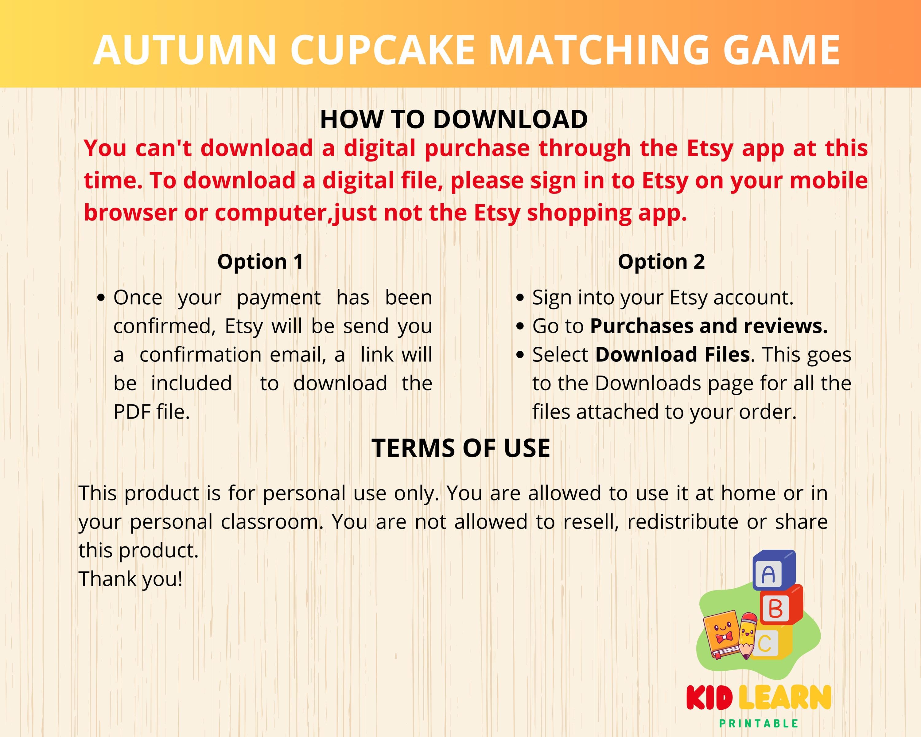 Autumn Animals Matching Game,fall Preschool Activity,matching Game for ...