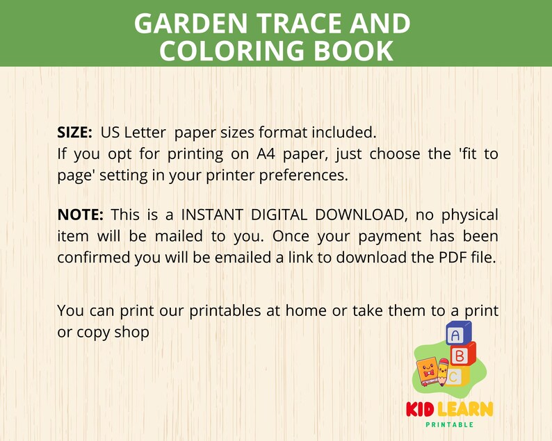Garden Tracing Worksheet,spring Trace Practice,fine Motor Skills,garden ...