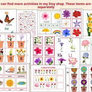 Flower Number Matching,spring Counting Number,spring Preschool Activity ...