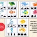 Ocean Animals Shadow Clip Cards,silhouette Matching,summer Matching ...