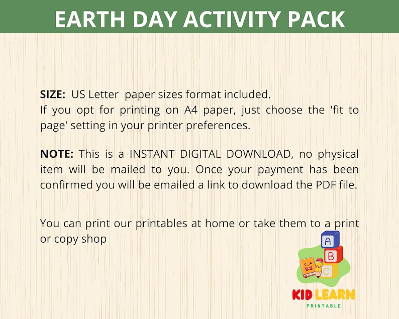 Earth Day Activity Pack,earth Day Activity Book, Colouring Pages ...